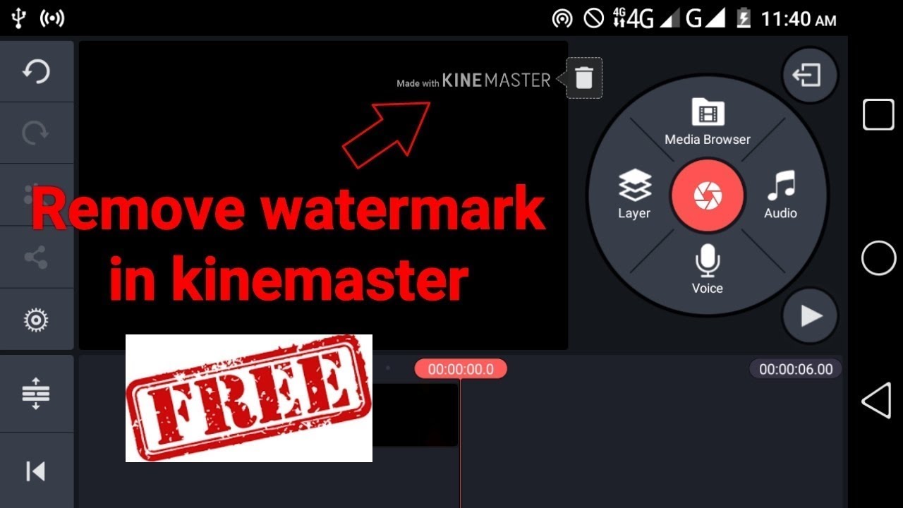 How to remove watermark of kinemaster. - YouTube