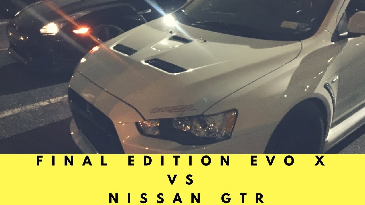 Mitsubishi Evo X vs Nissan GTR R35 - YouTube