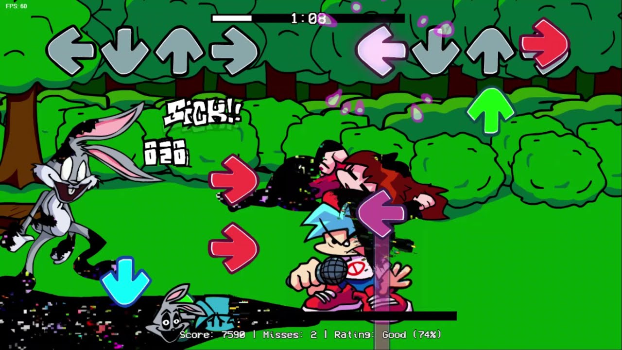Bugs bunny vs Boyfriend Friday night Funkin - YouTube