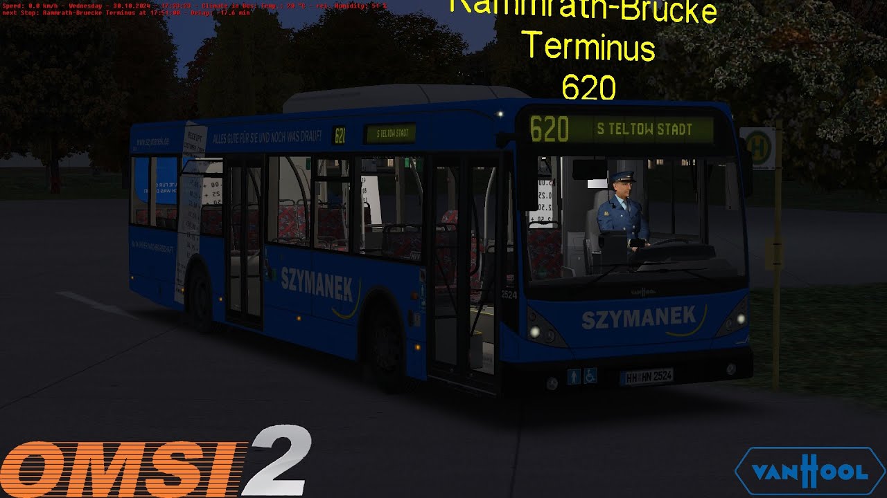 Omsi 2 - Berlin X10 - Line 620 - Van Hool A330 - YouTube