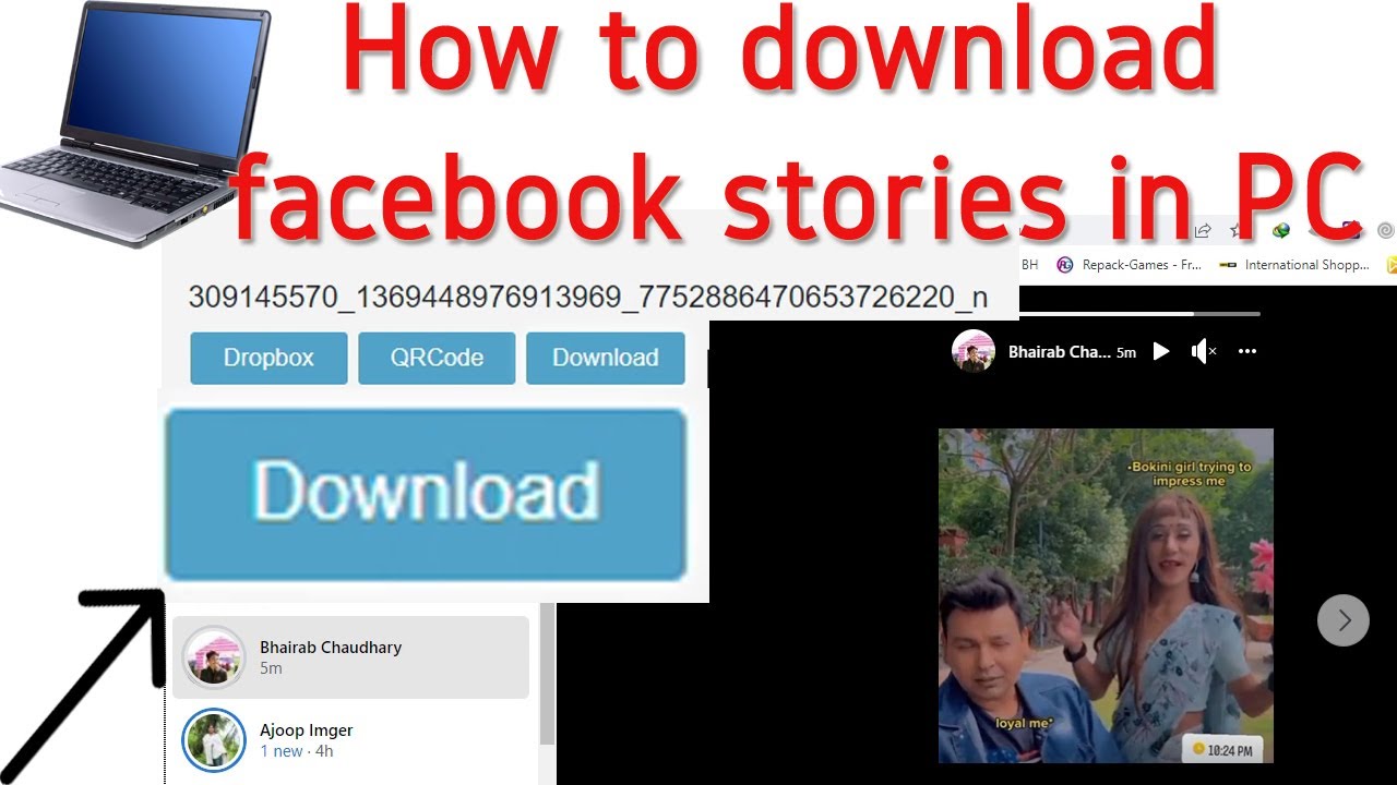 How to download facebook stories in PC(computer/laptop). NEW UPDATED ...