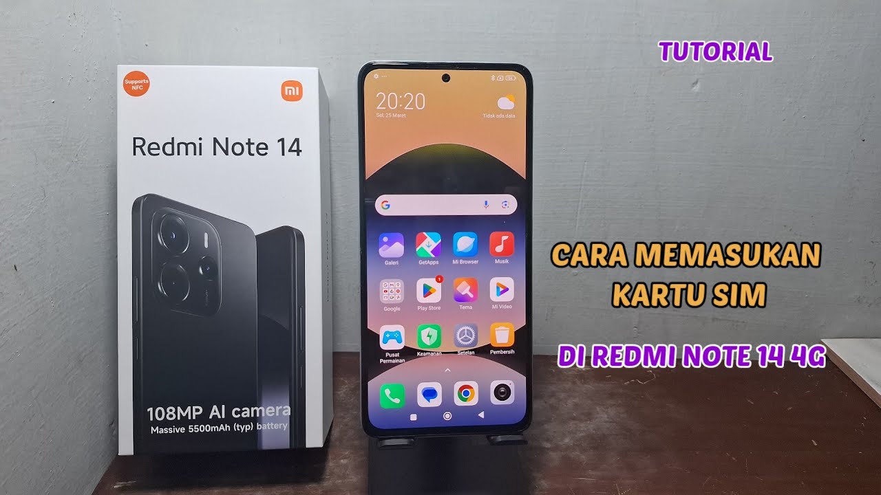 Cara Memasukkan Kartu SIM Di HP Xiaomi Redmi Note 14 - YouTube