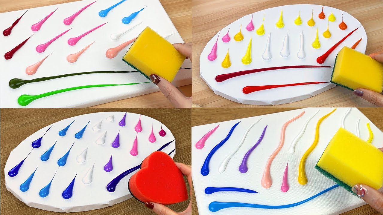4 SUPER Easy Painting Ideas | Easy Acrylic Painting Tutorial ...