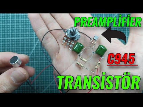 MAKE A VERY SİMPLE MİCROPHONE PREAMPLİFİER CİRCUİT WİTH THE C945 TRANSİSTÖR