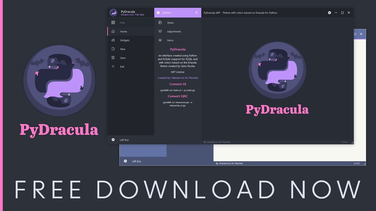 PyDracula - FREE DOWNLOAD [ GITHUB ] AND NEW PROJECT IN PROGRESS - Mordern GUI For Python Apps ...