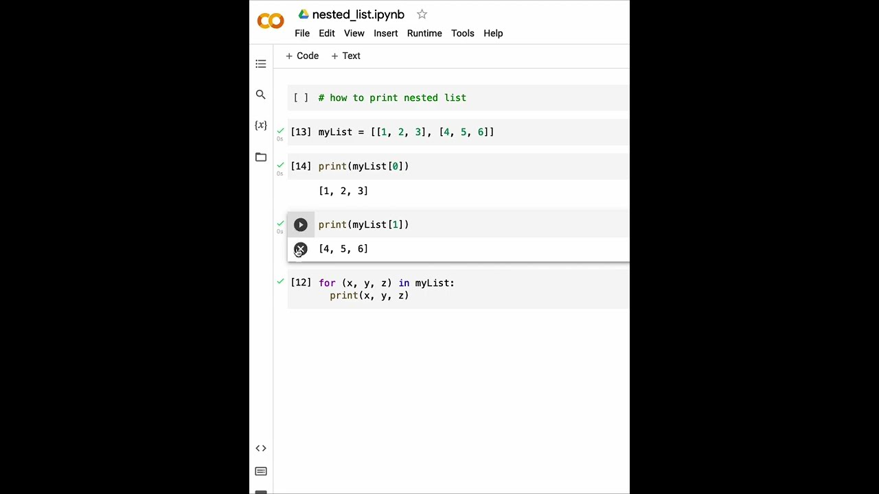 How To Print Nested List In Python YouTube How To Print Nested List In Python YouTube