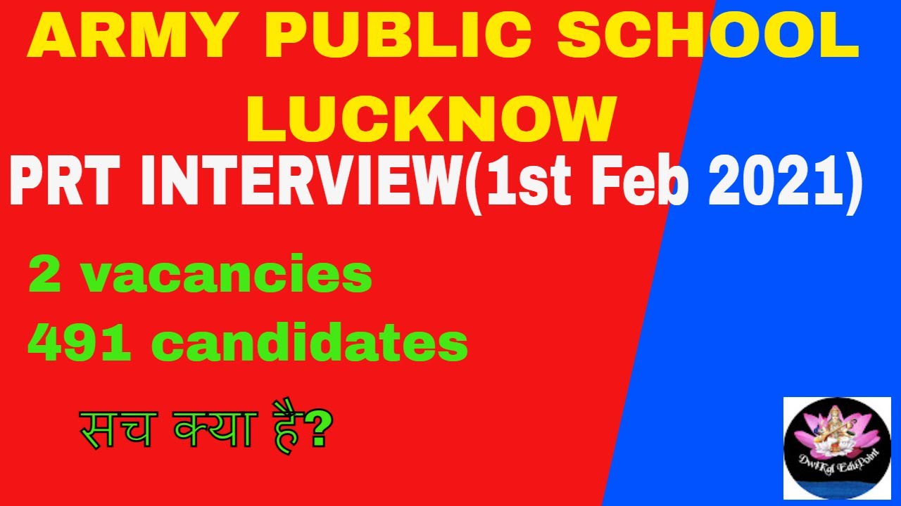 APS LUCKNOW Interview 1st Feb 2021,PRT interview, - YouTube