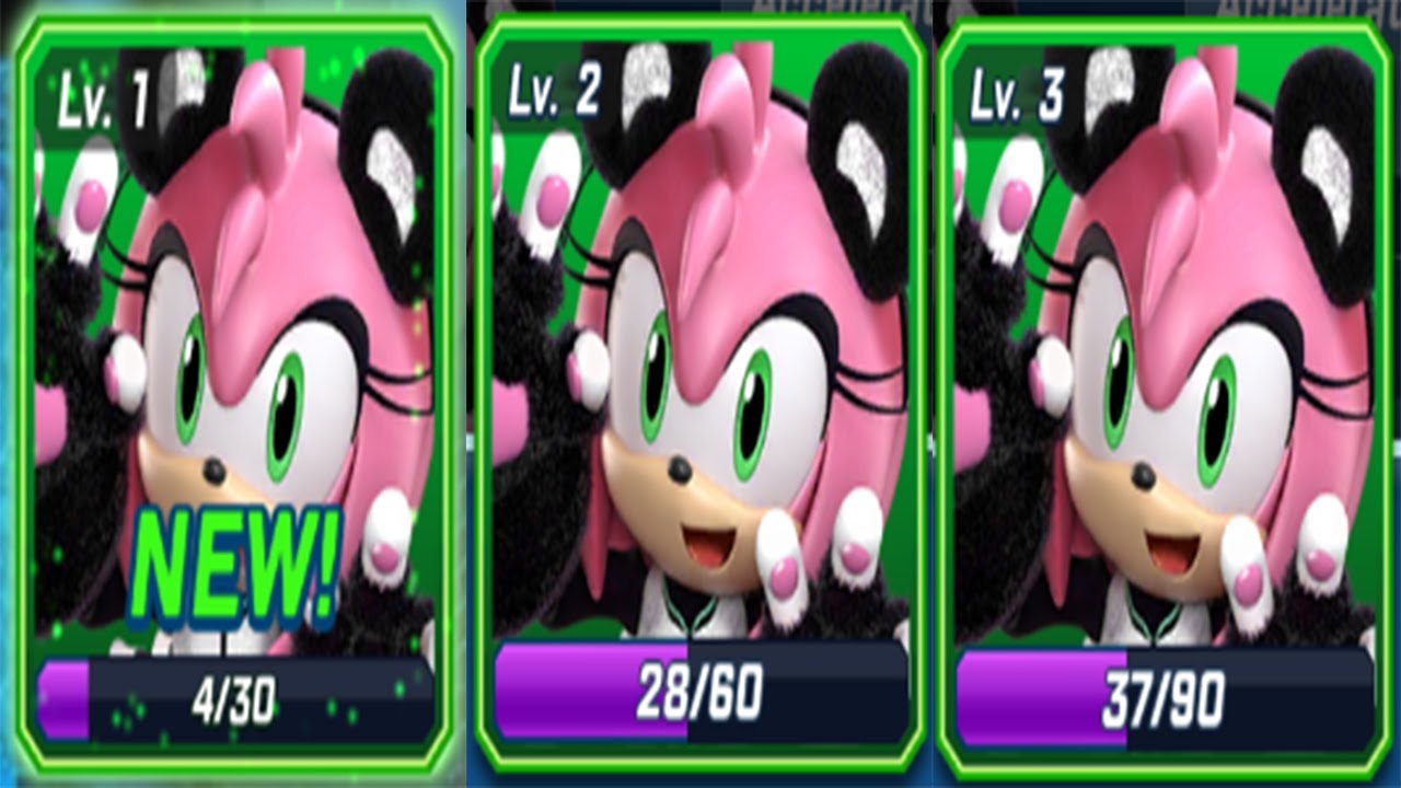 Sonic Forces Speed Battle - New Panda Amy Runner Two Levels Upgraded ...