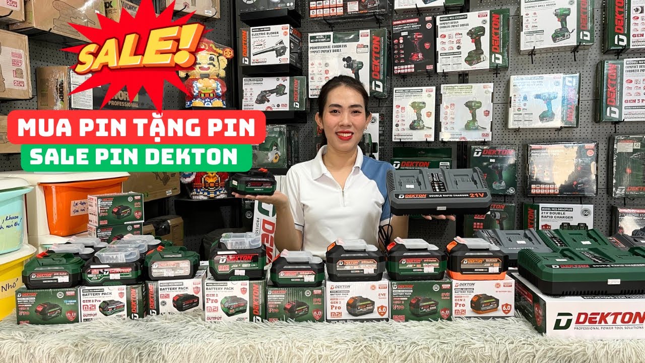 🔴Mua pin tặng pin 👉 Cập nhật sale pin mới nhất Dekton 4A, 5A, 6A, 7,5A ...