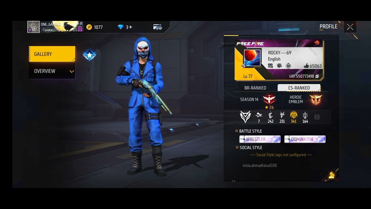 free fire top player Grandmaster - YouTube