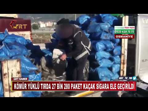 Kömür Yüklü Tırda 27 Bin 280 Paket Kaçak Sigara Ele Geçirildi