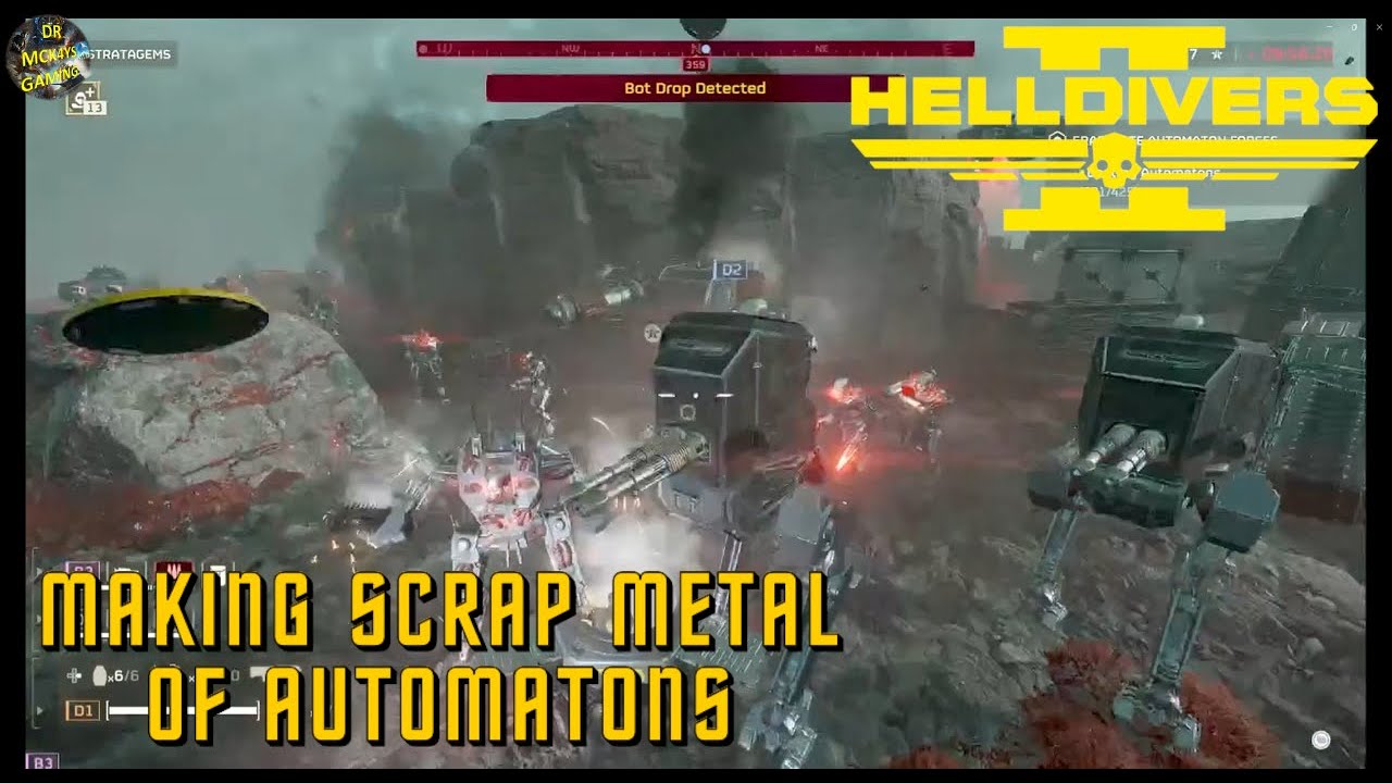 Making Scrap Metal Of Automatons Helldivers 2 - YouTube