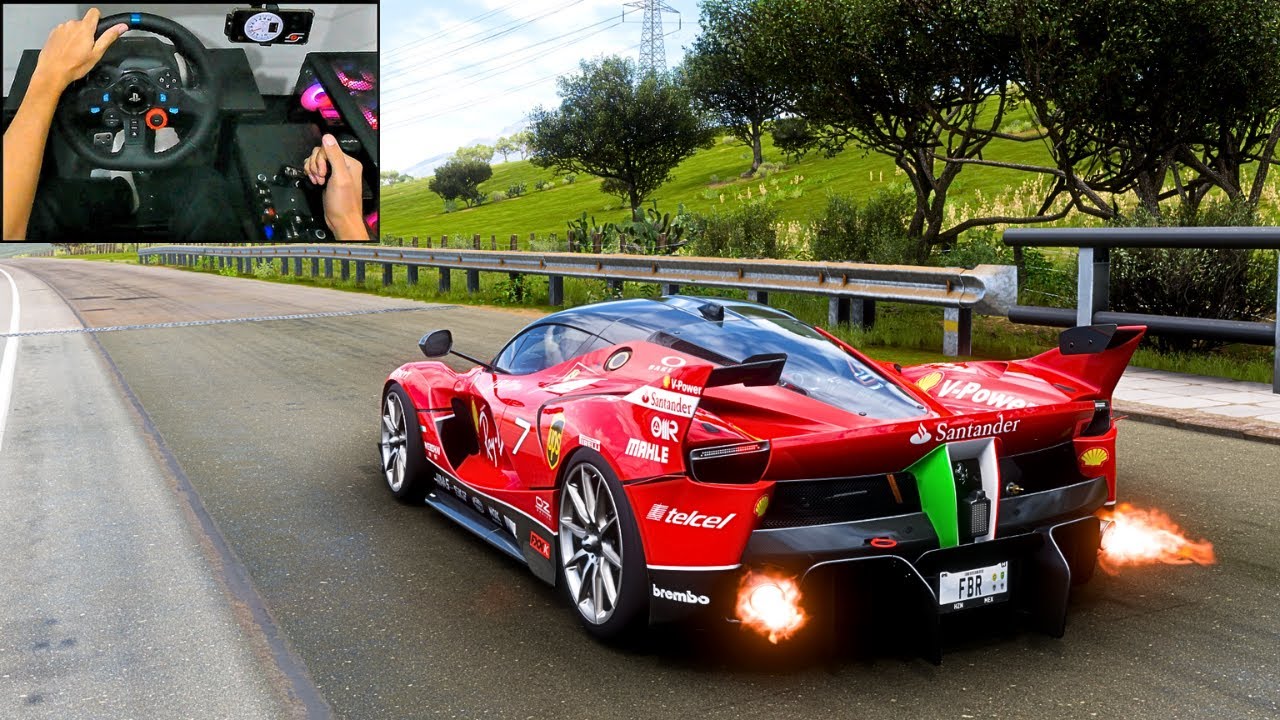 Ferrari FXX K Twin Turbo with Anti-Lag | Forza Horizon 5 | Logitech G29 ...