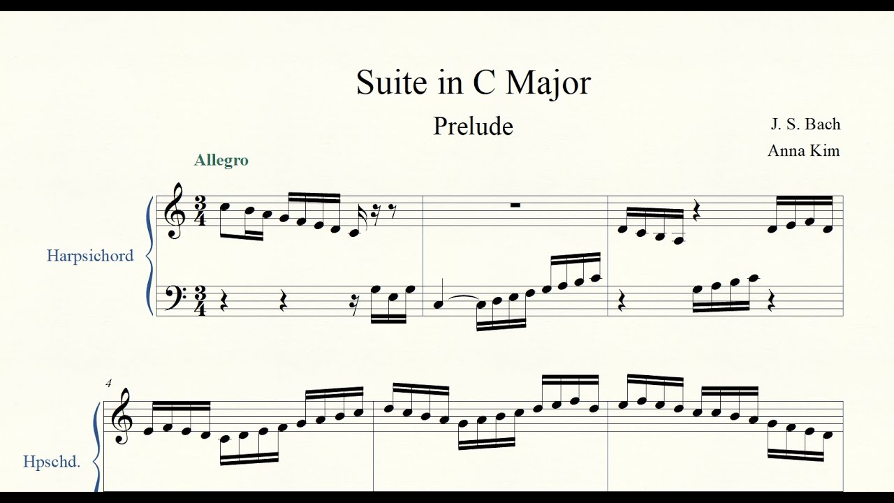 Bach - Cello Suite No.3 in C Major, BWV 1009 (Arranged for Solo ...