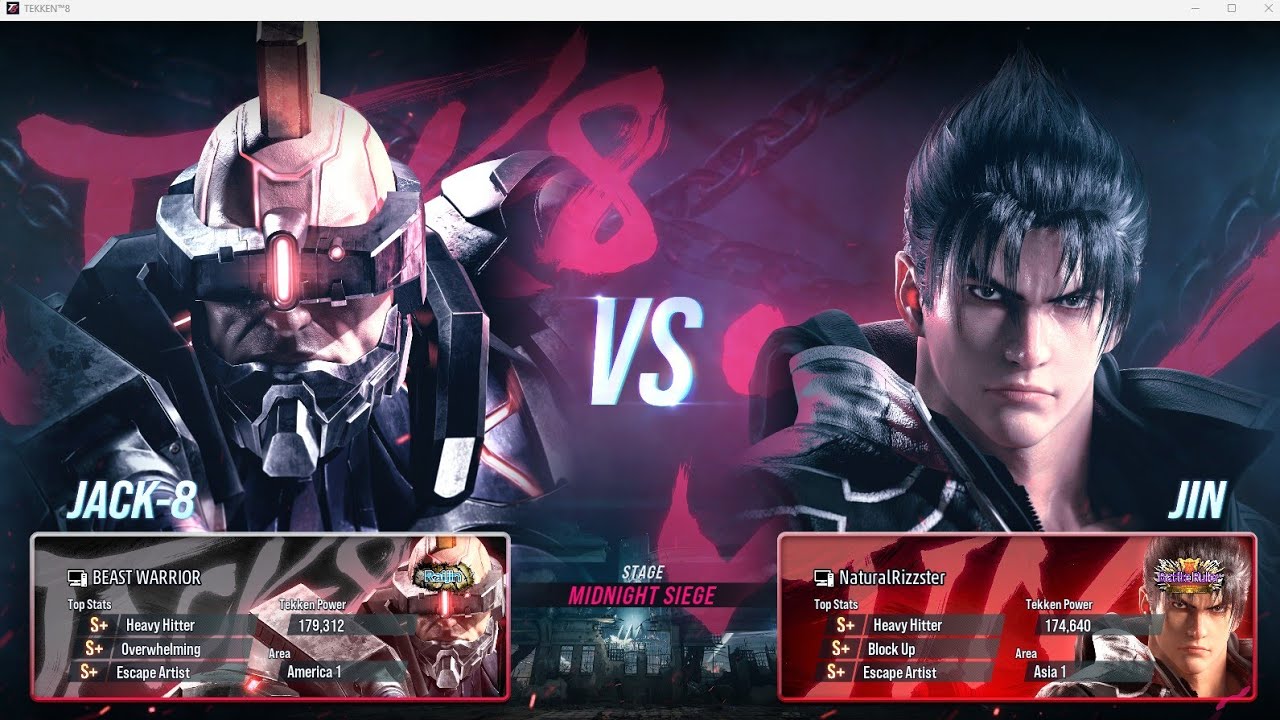 Beast Warrior Vs (Jack8) VS Natural Rizzster (Jin) Tekken8 Pakistan ...
