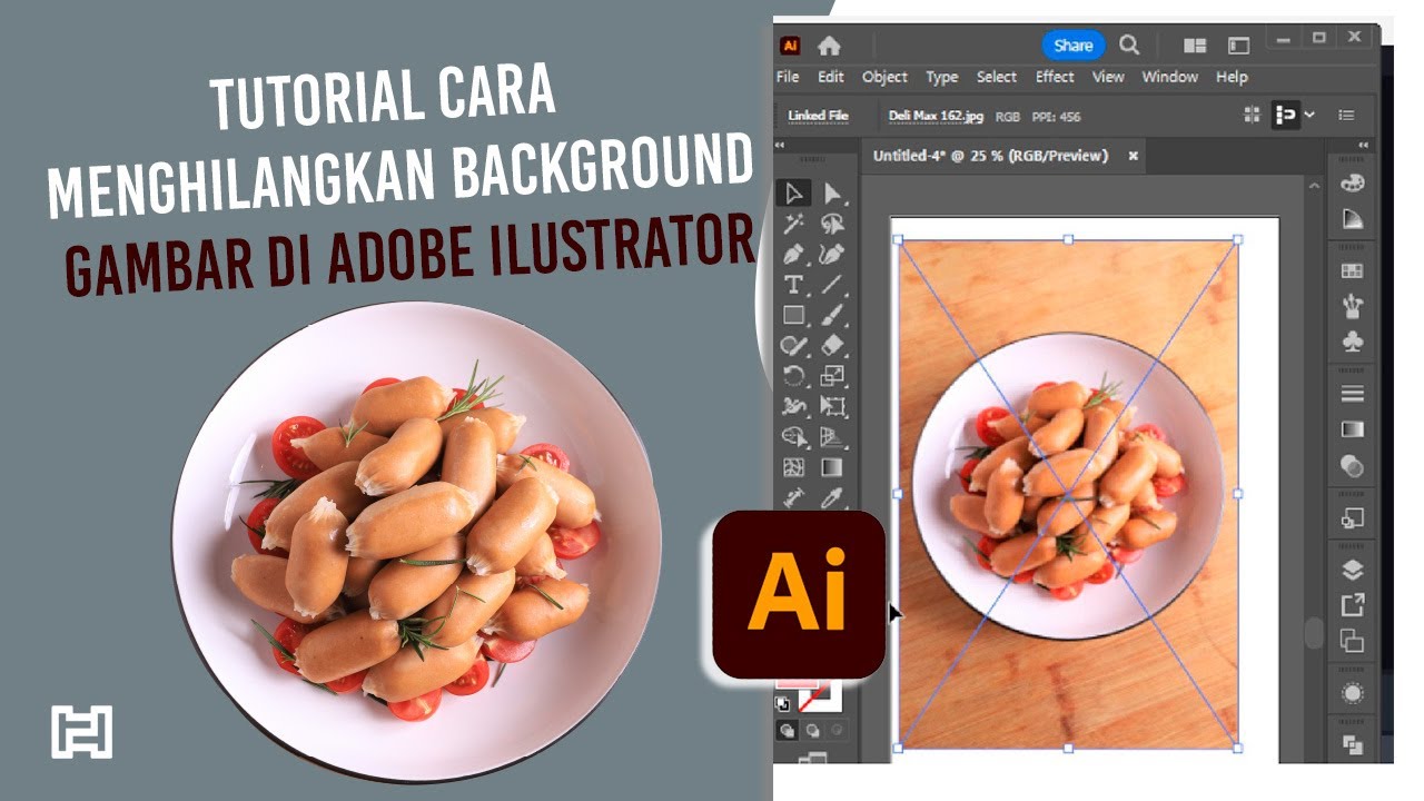 Cara menghilangkan background gambar | adobe ilustrator - YouTube