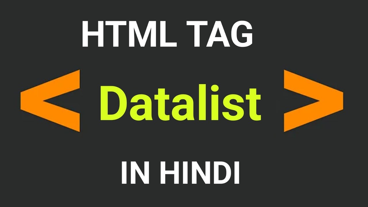 lec 35. Datalist tag - html 5 tutorial in hindi - YouTube