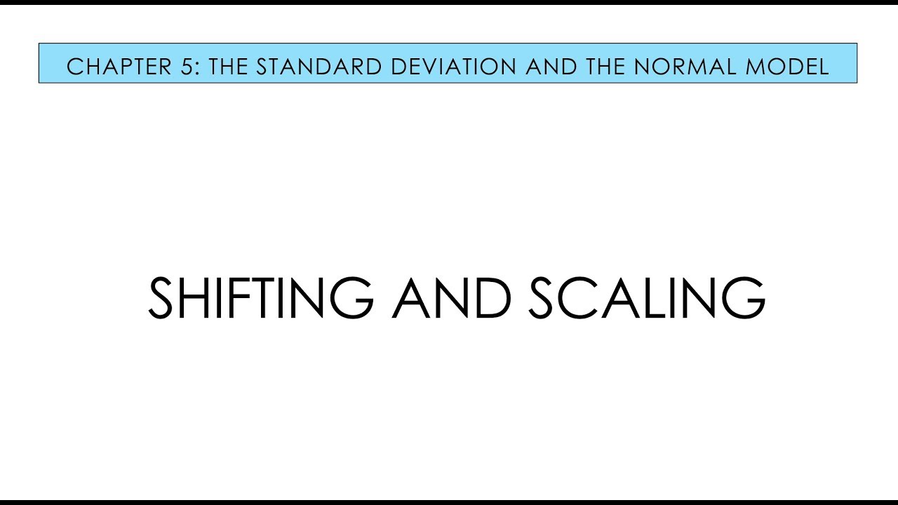 Applied Stats 5.2 Shifting and Scaling - YouTube