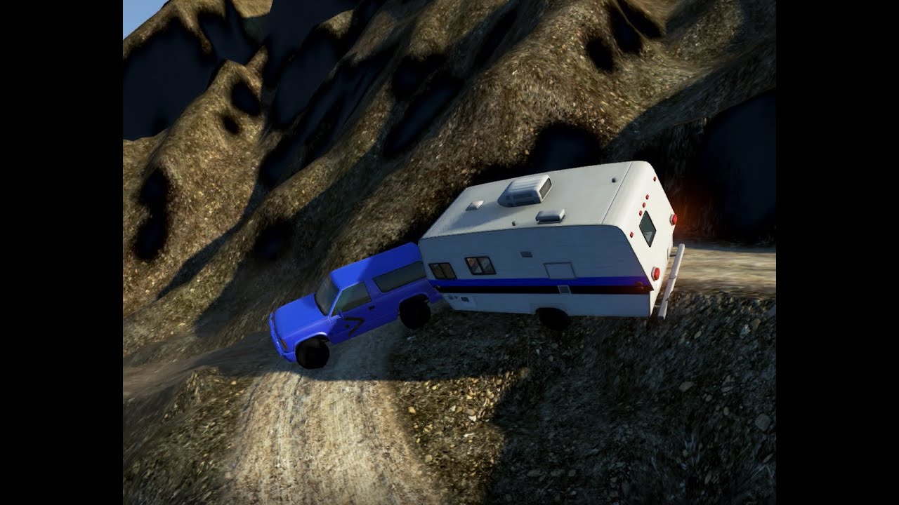 Difficult Roads With Caravan - Beamng.drive - YouTube