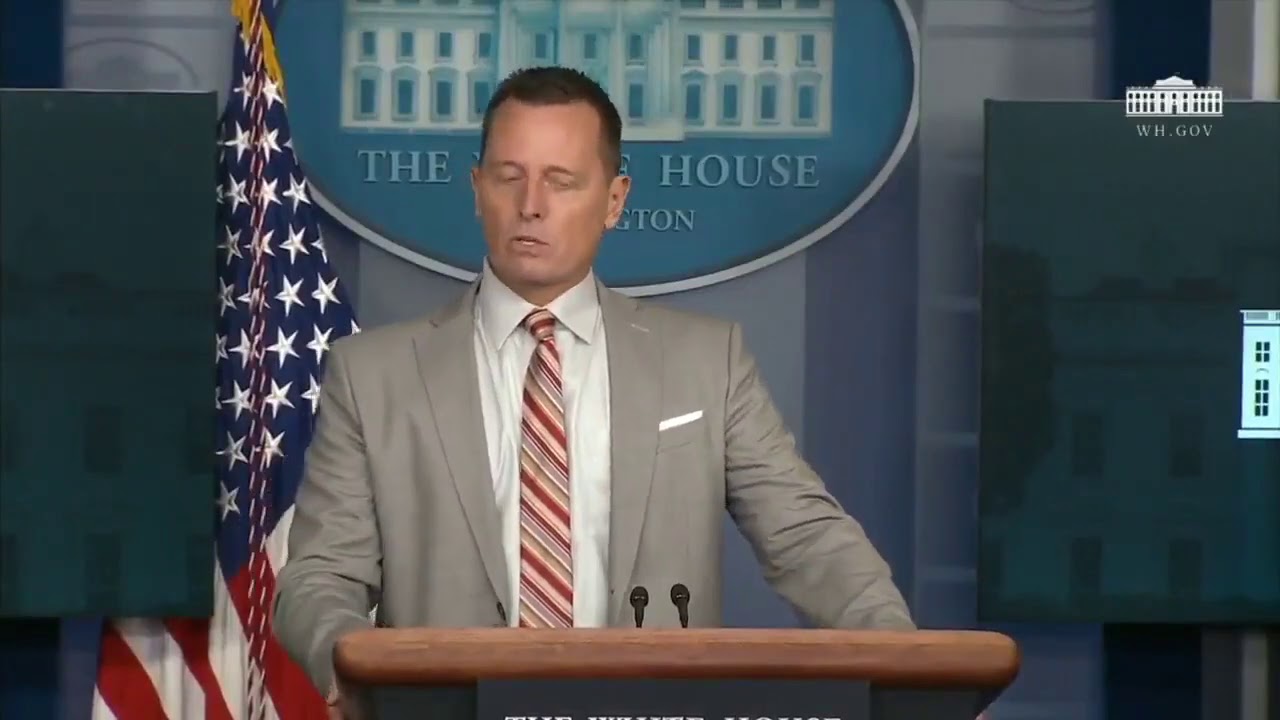 Ambassador Richard Grenell Slams Journalists Asking Irrelevant ...