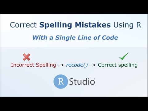How to correct Spelling Mistakes in Data frames using R - YouTube