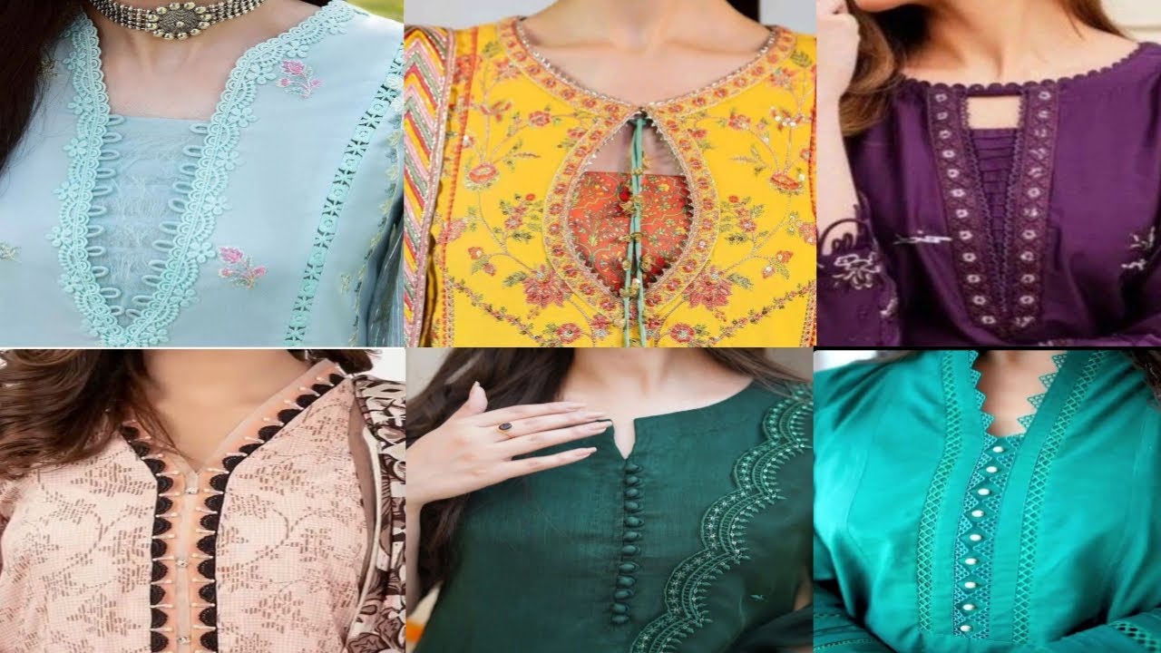 Trendy Neck Design || New Neck Design Ideas || Stylish Eid Gale K ...