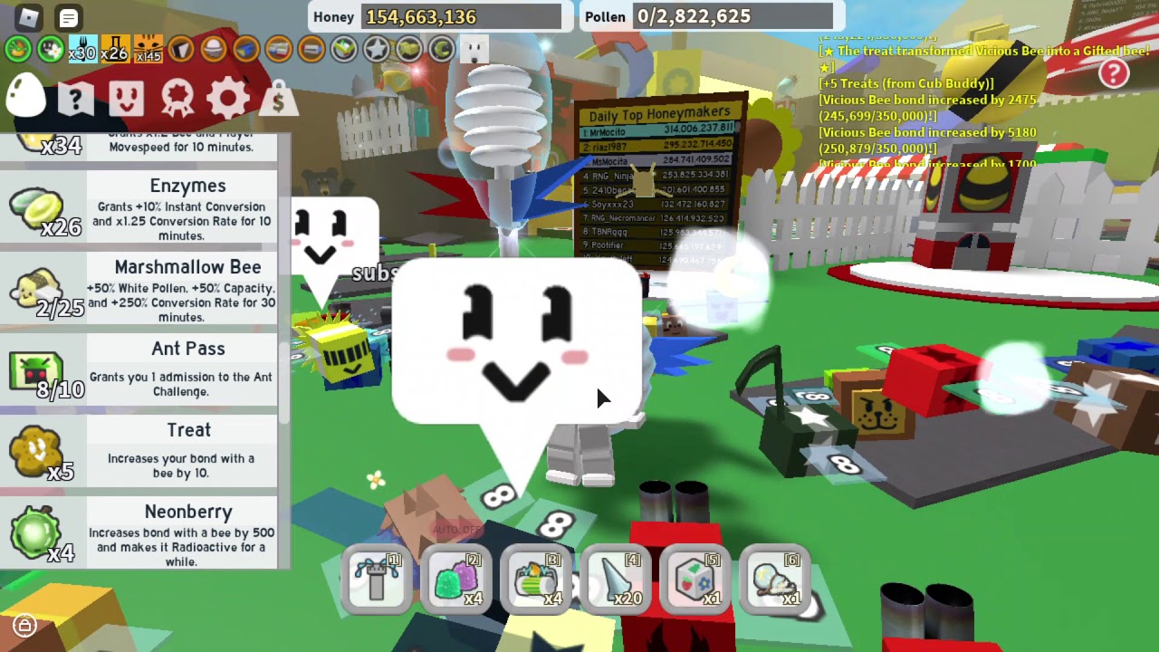getting gifted vicious bee (Roblox bee swarm simulator) - YouTube
