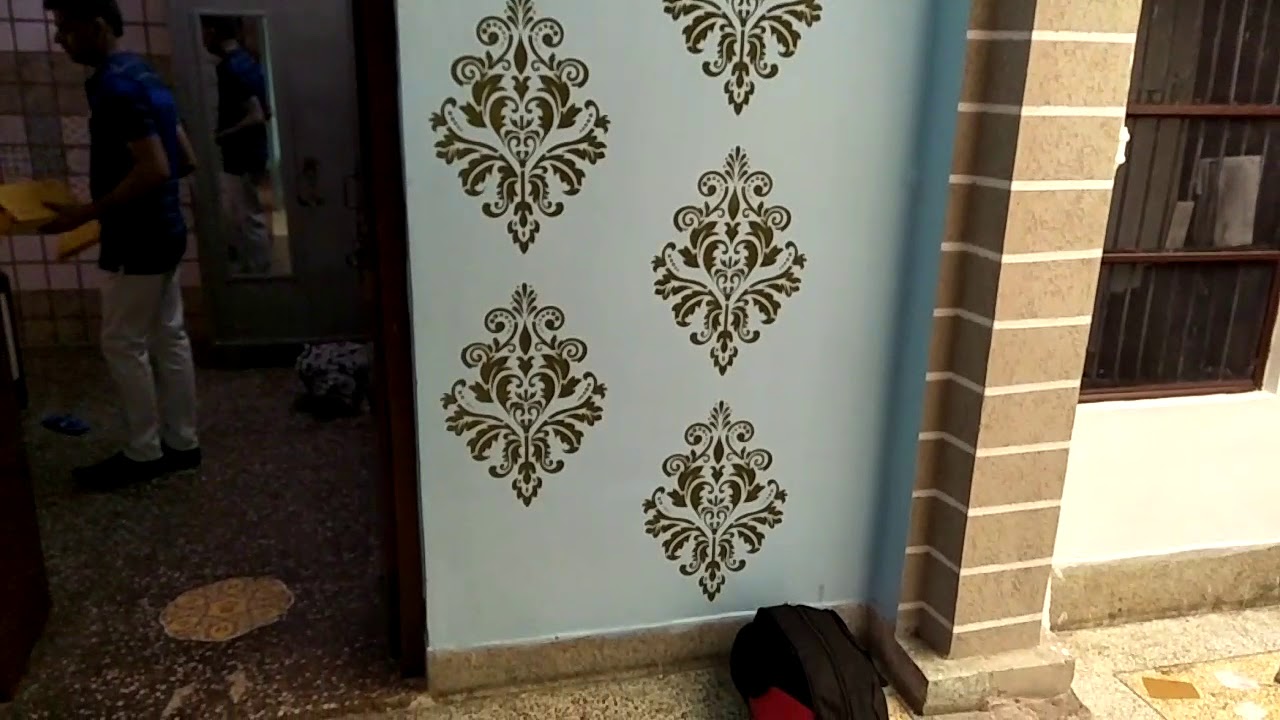 Asian paint stencil design - YouTube