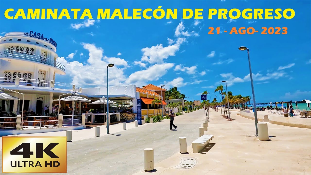 PROGRESO Malecón Tradicional ago-2023 #yucatán #walkingtour - YouTube