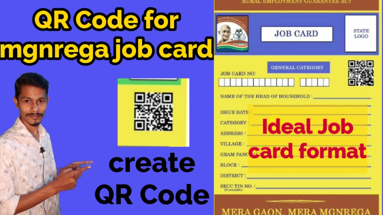 MGNREGA Job Card QR Code | Job Card Framework | Create QR Code For Job ...
