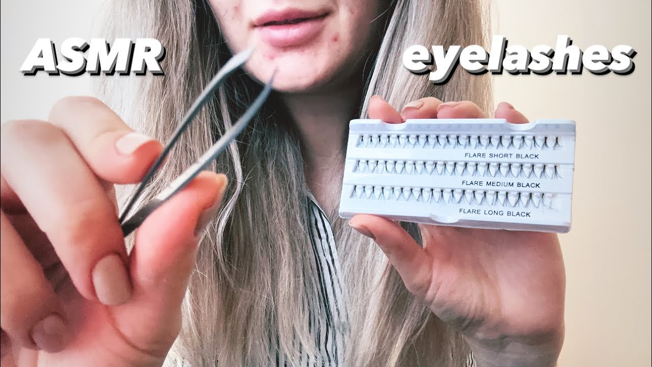 ASMR doing your eyelash extensions makeup fast and aggressive | mouth ...