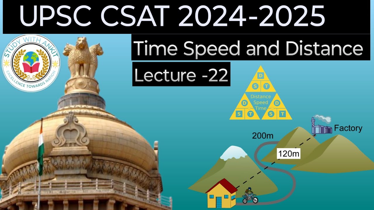 UPSC CSAT 2024-2025 | Time, Speed and Distance | Lecture-22 - YouTube