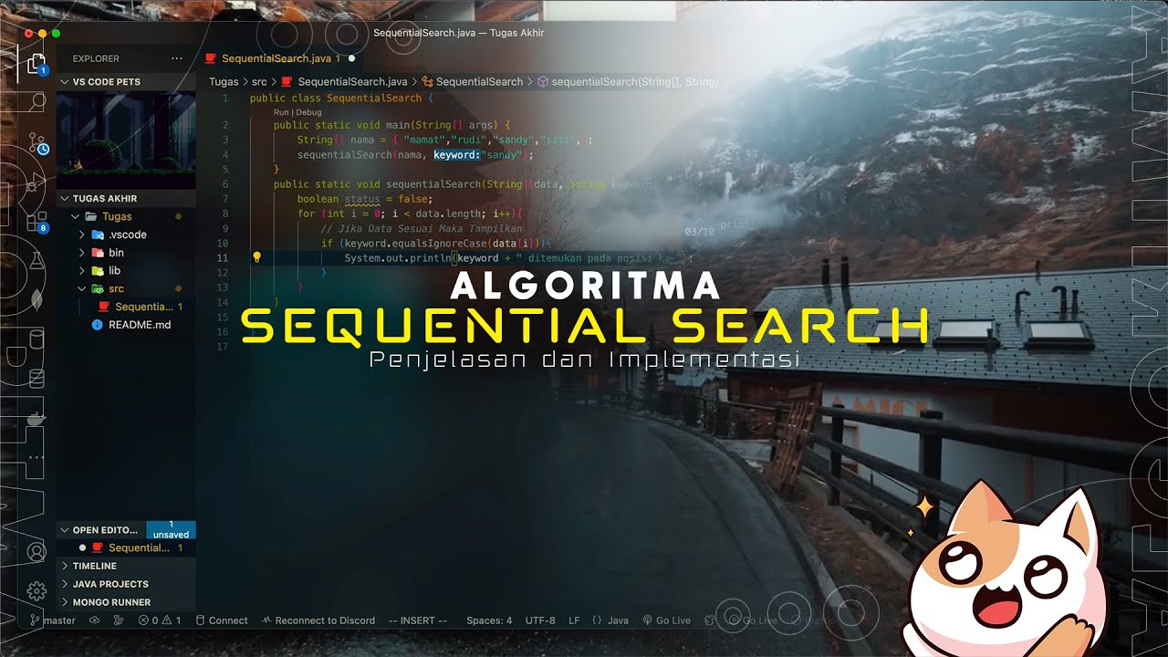 Program Java Sequential Search Penjelasan And Implementasi Yezc Youtube