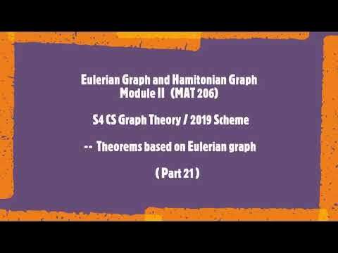 #MAT206 #THEOREMS BASED ON EULERIAN GRAPHS#EULWRIAN GRAPH #HAMILTONIAN GRAPH#S4CS#S4IT#S1MCA#KTU ...