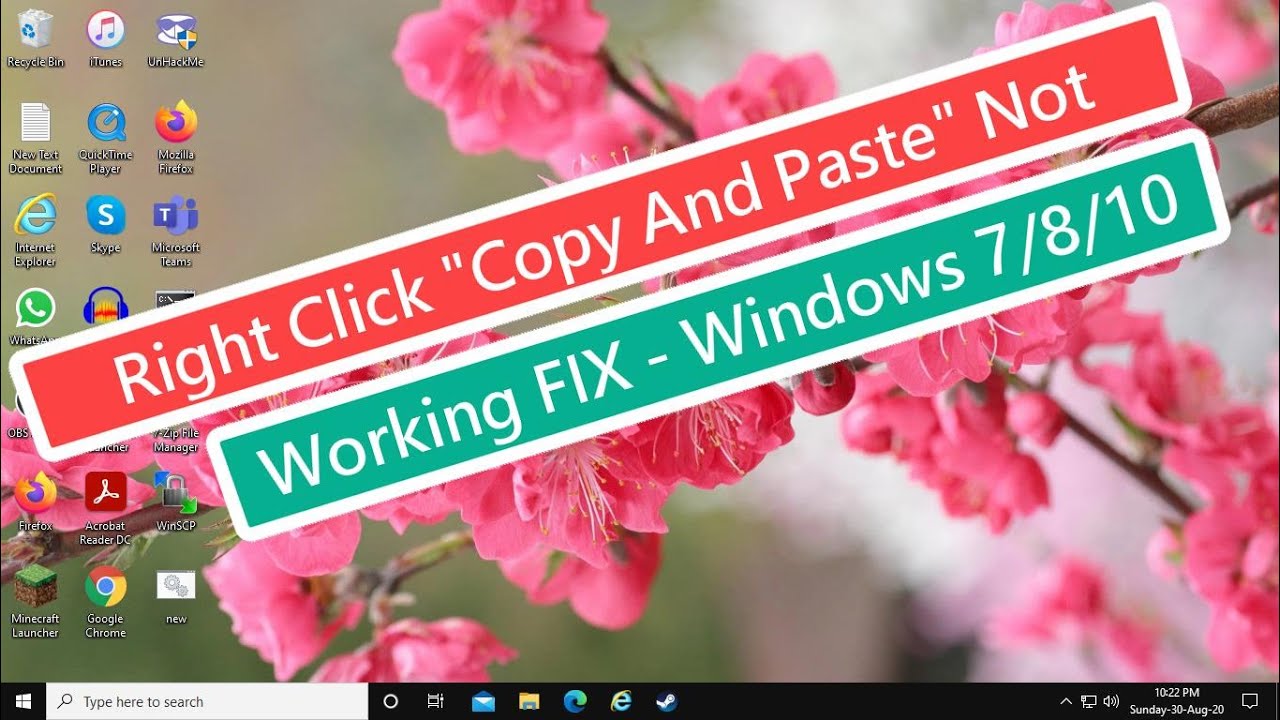 Right Click Copy And Paste Not Working FIX - Windows 7/8/10 - YouTube