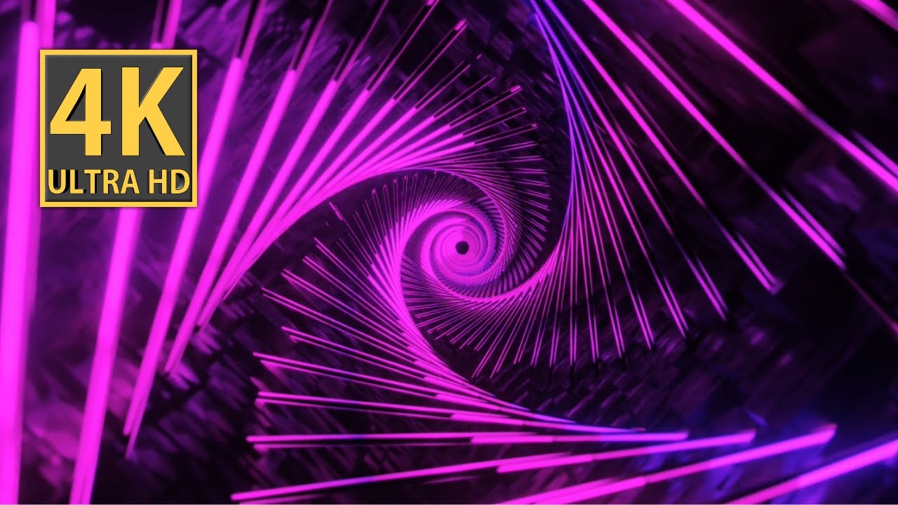Abstract Background Video 4k Screensaver TV 10 h VJ LOOP NEON Pink ...