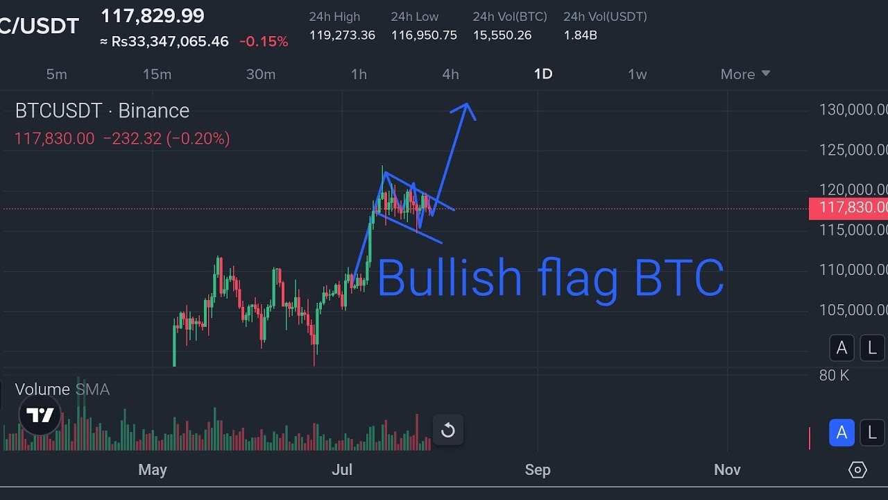BTC creates a Bullish flag(130k)🚀🚀 pattern in one day time frame GO to ...