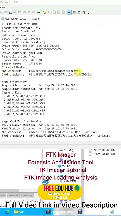 FTK Imager Forensic Acquisition Tool FTK Imager Tutorial FTK Image Loading Analysis # ...