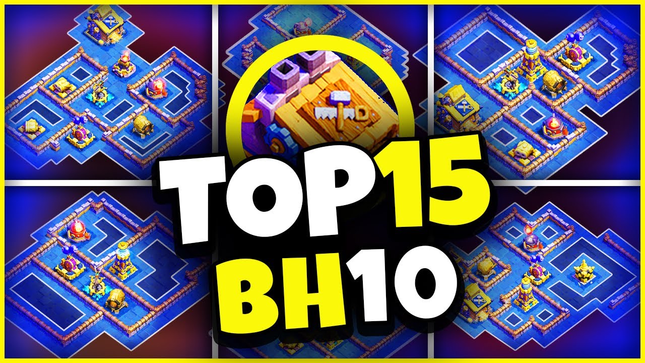 NEW TOP 15 BH10 TROPHY BASES WITH COPY LINK || BEST BUILDER HALL 10 ...