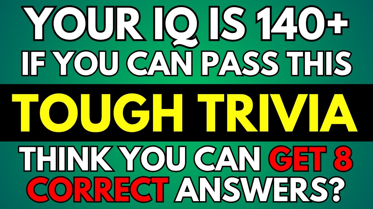 If You Can Get 10 Correct Answers - Your IQ Is At Least 140+! - YouTube