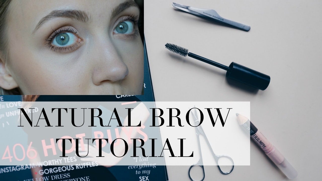 Easy Natural Brow Tutorial - Trimming, Shaping & Defining - YouTube