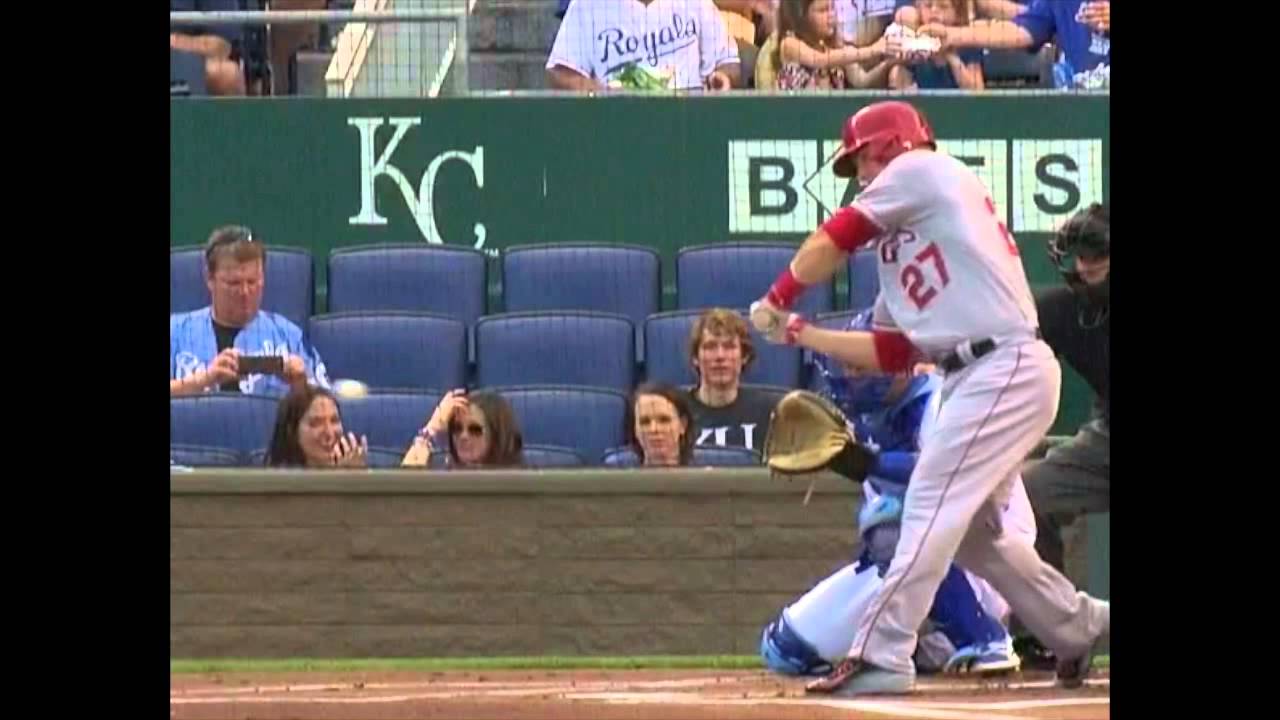 Mike Trout Bat Speed Wrist Release Slow Motion Baseball Swing Hitting ...