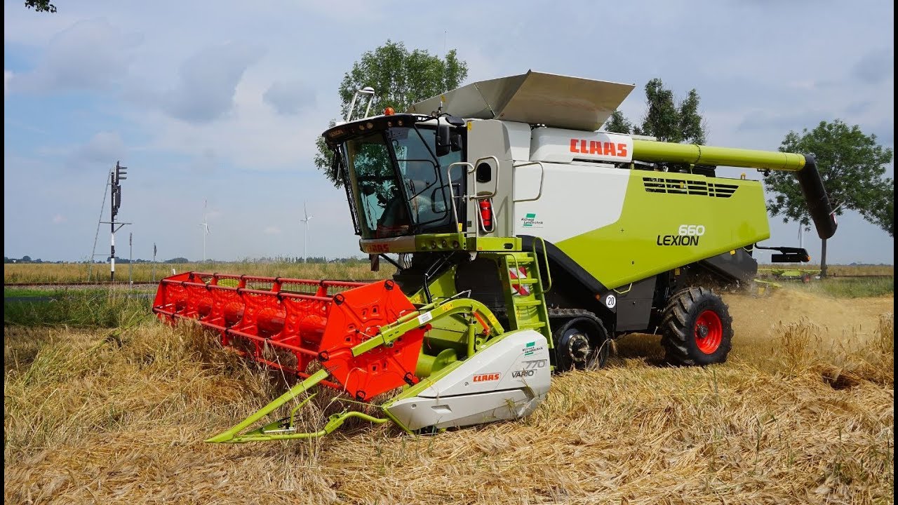 CLAAS Lexion 660 Terra Trac in de Wintergerst. Bunde. (DL) - YouTube