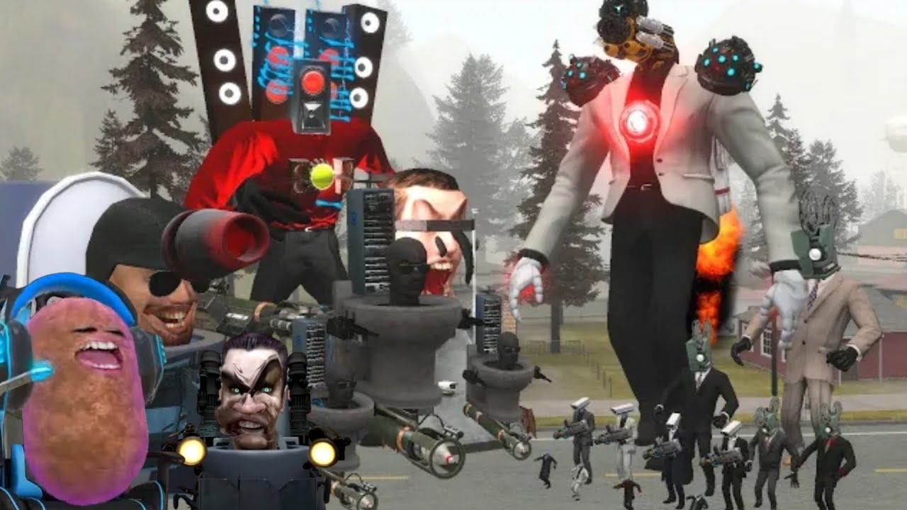 TITAN LASER MAN DAN TITAN TV MAN BERSATU MELAWAN ALL SKIBIDI TOILET ...