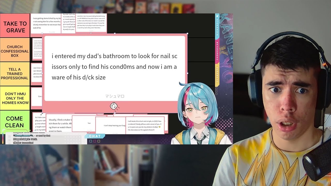 Kyo Kaneko Reads viewer's SUS Confessions... Nijisanji Reaction - YouTube