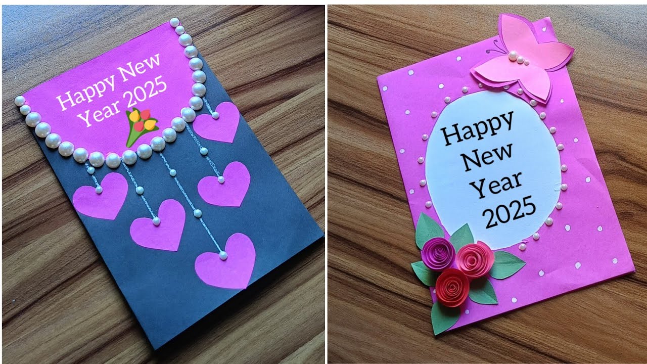 Happy New Year Card 2025/DIY Handmade New Year Greeting Card/How to ...