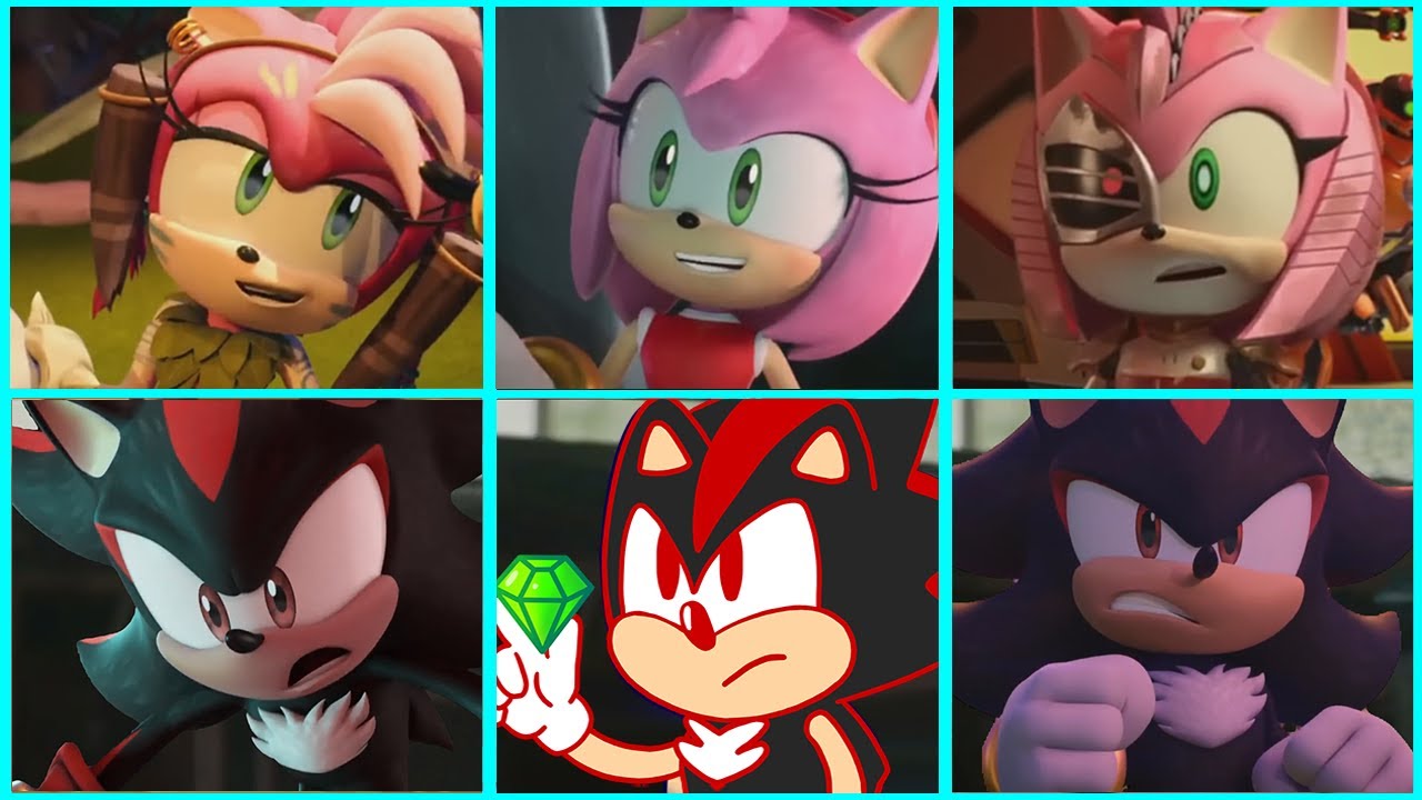 Sonic The Hedgehog Movie Amy Sonic Prime vs Shadow Uh Meow All Designs ...