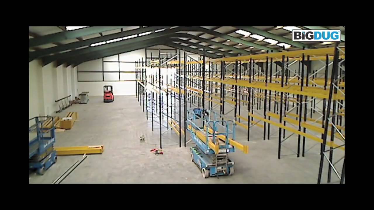 BiGDUG Pallet Racking Warehouse Installation - YouTube