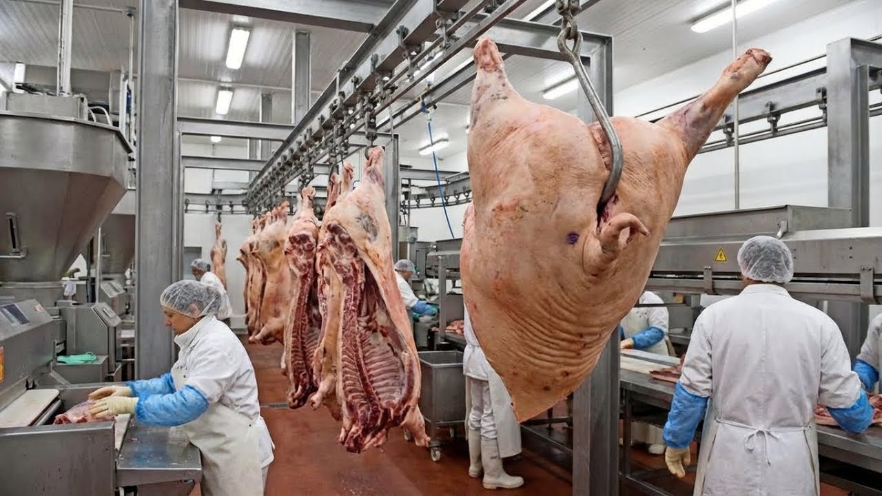 Extreme Fast Pork Butchery in Modern Factory (Mass Production) - YouTube