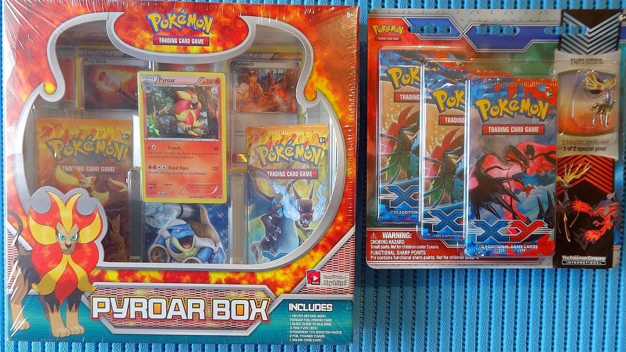 Pokemon TCG: Pyroar Box + XY Xerneas Pin Blister Pack - Free codes ...